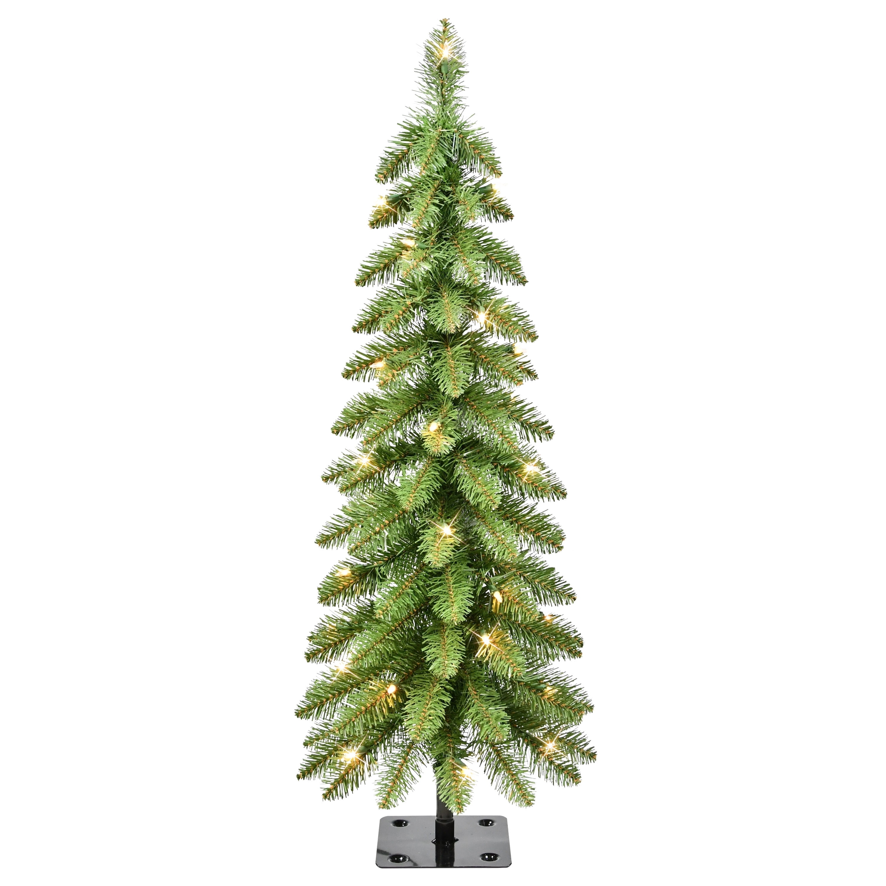 3 ft. Pre-Lit Alpine Pencil Artificial Christmas Tree - Walmart.com
