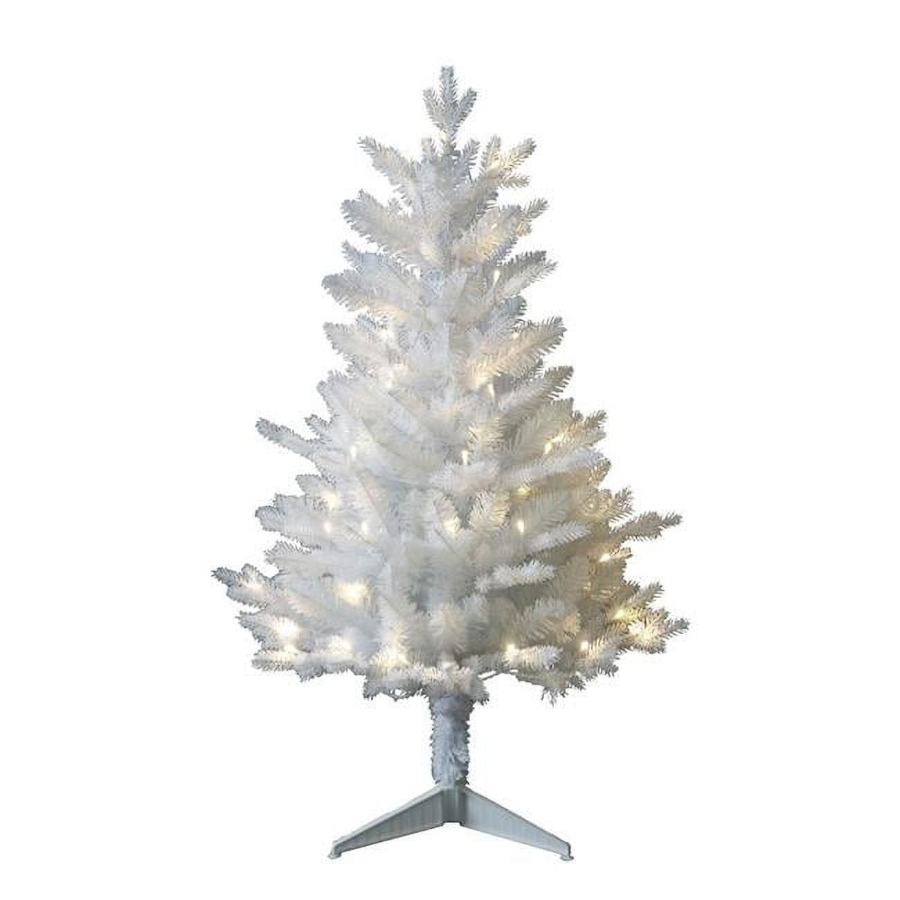 3 ft. Pre-Lit Warm White LED Jackson White Pine Tree - Walmart.com