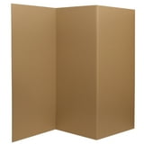 3 ft. Short Brown Temporary Cardboard Folding Screen - 3 Panels ...