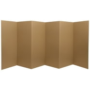 6 ft. Tall Plain Brown Cardboard Privacy Screen Room Divider - 3 Panel ...