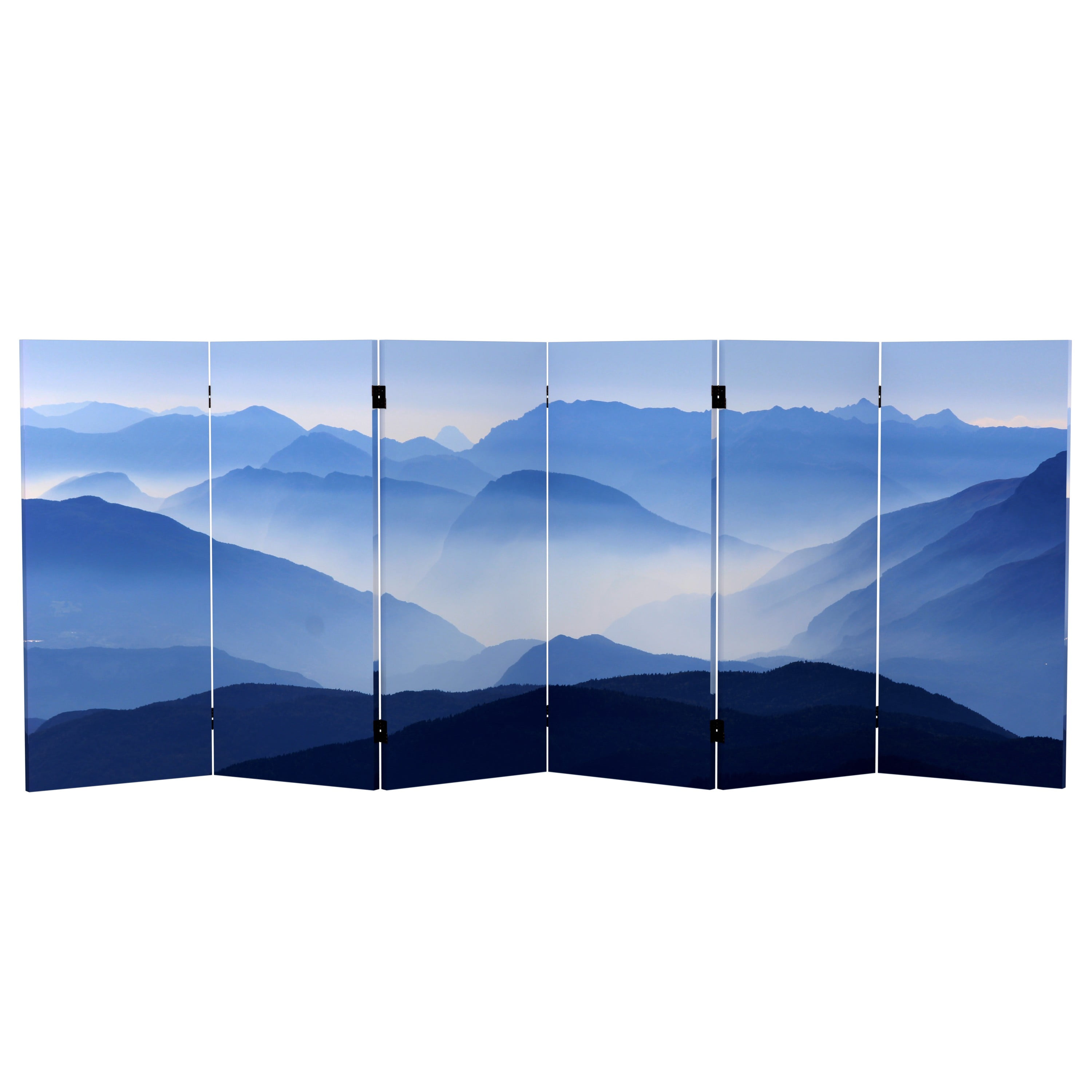 3 ft. Short Double Sided Misty Mountain Canvas Folding Screen - Walmart.com