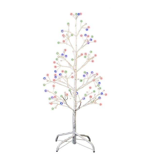 3 ft. White Birch Twig Tree with Multi Color 8-Function Lights ...