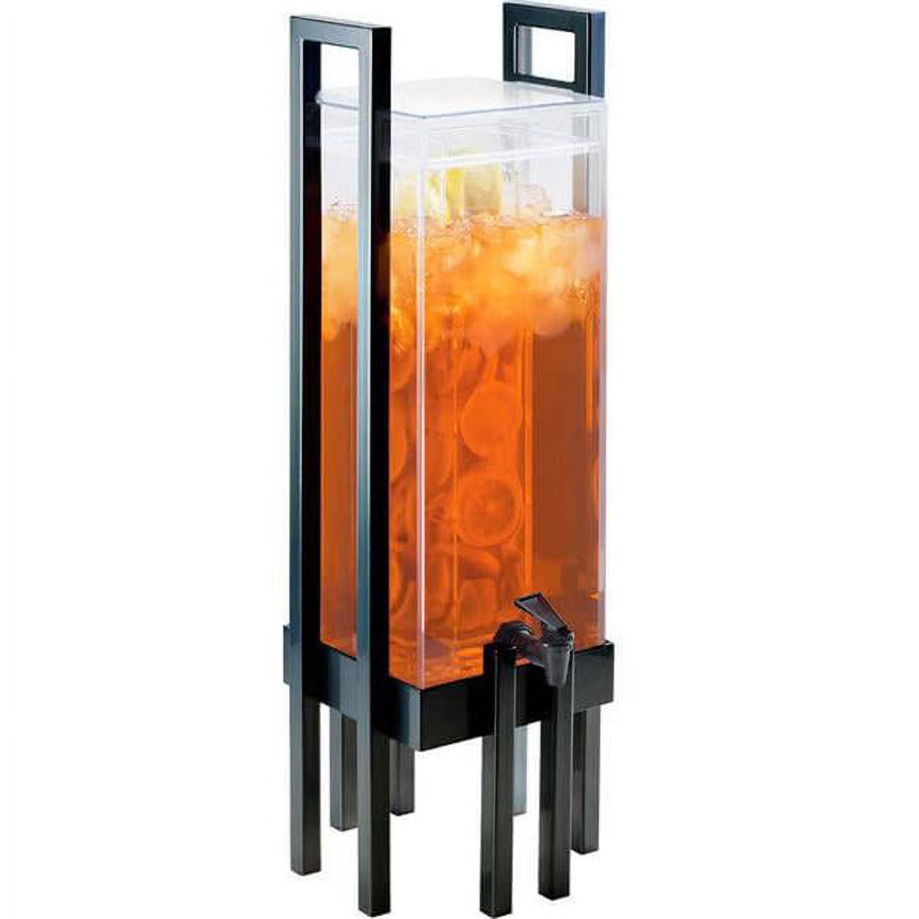 3 gal Black Infusion Chamber One By One Acrylic Beverage Dispenser with ...