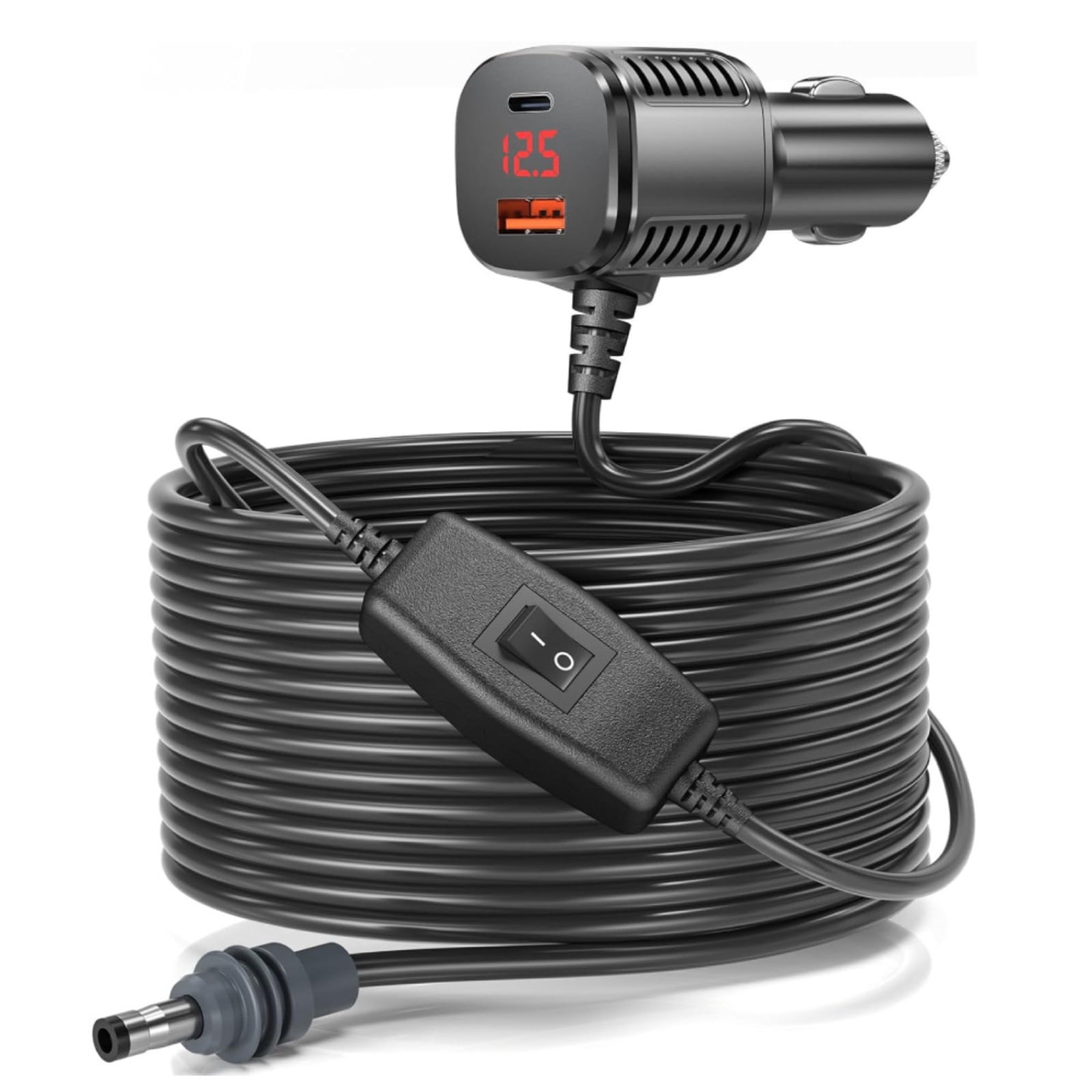 3-in-1 12V Car Charger Power Cable for Starlink Mini, DC / USB-A / USB ...