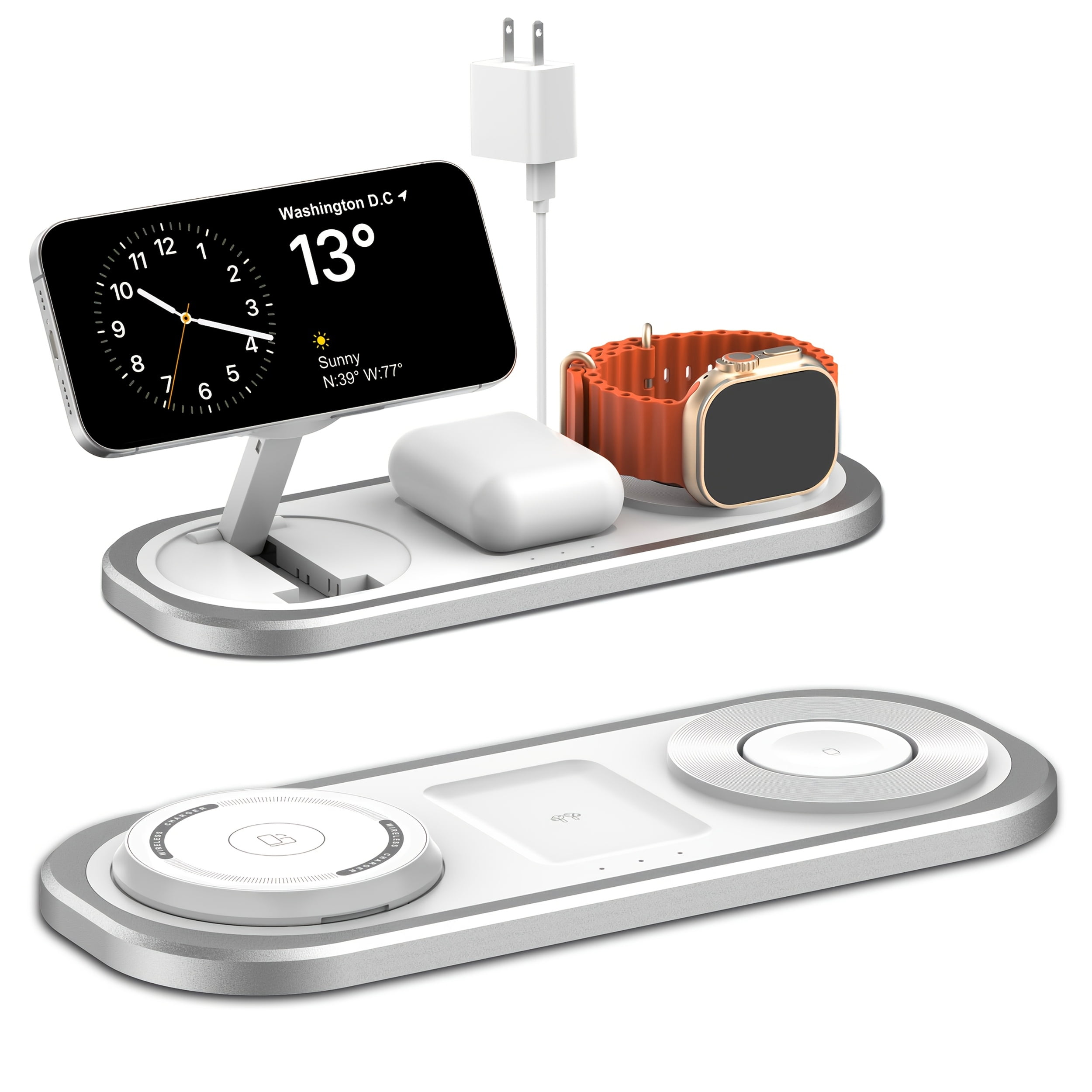 3-in-1 15W Wireless Fast Charger for iPhone | Foldable Charging Station ...