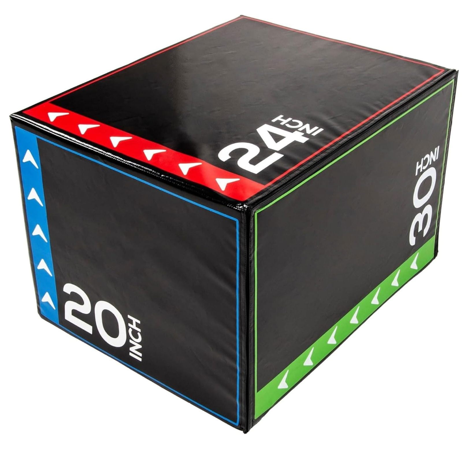 3 in 1 20 x 24 x 30 Inch or 20 x 24 x 16 Inch Foam Plyometric Box ...