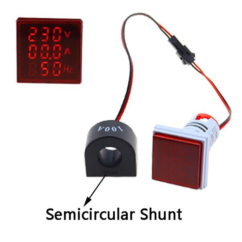 3 in 1 Ac50~500V Digital Voltmeter Frequency Meter Current Voltage ...