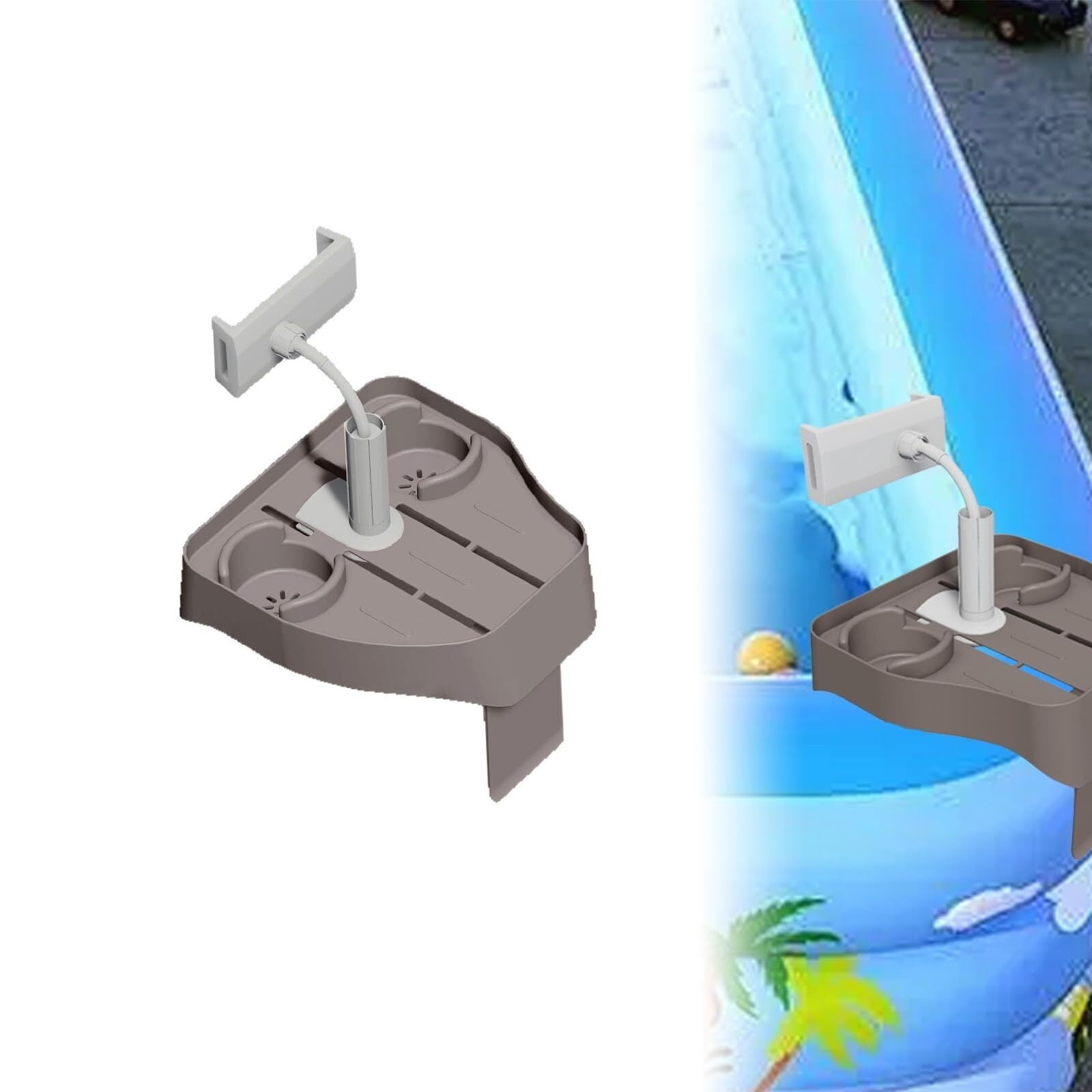 3-in-1 Adjustable Hot Tub Tray Table with Cup Holder, Phone Holder Hot ...