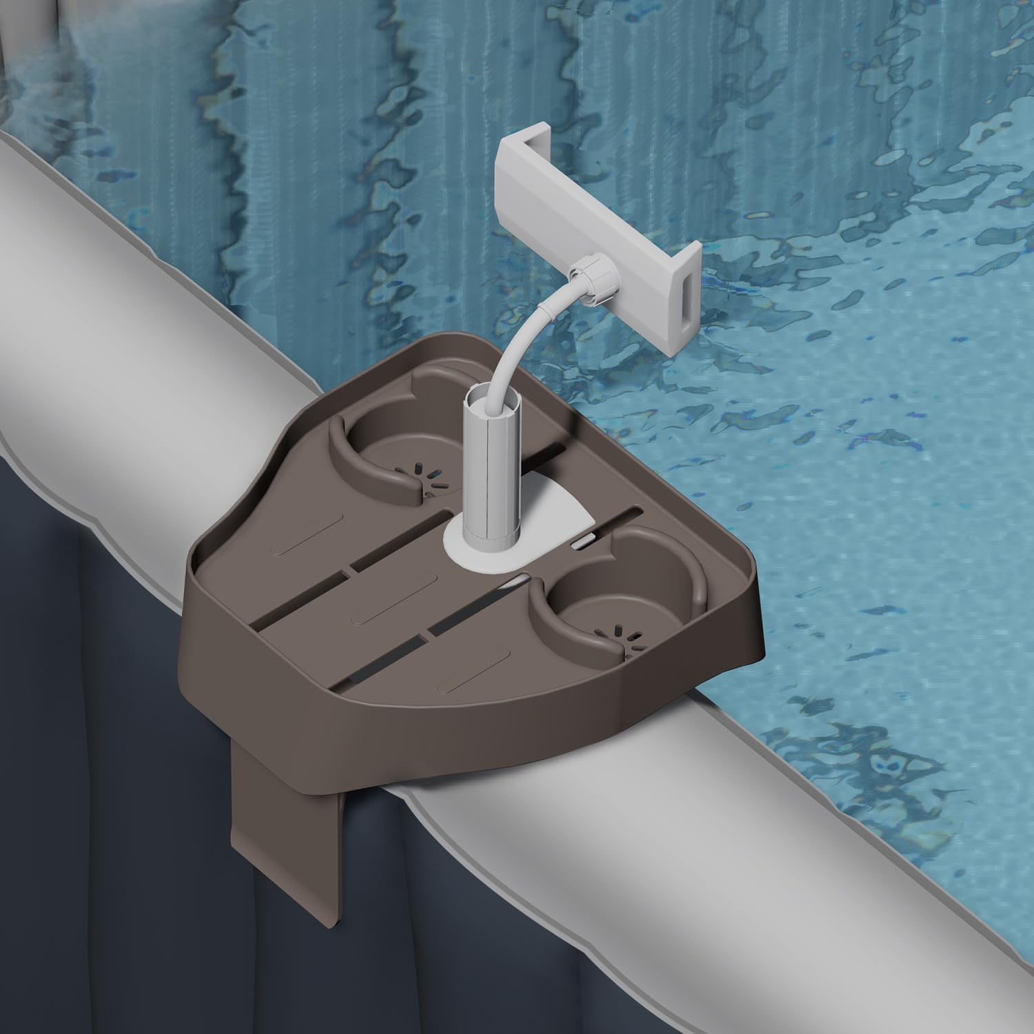 3-in-1 Adjustable Hot Tub Tray Table with Cup And Phone Holder, Suit ...