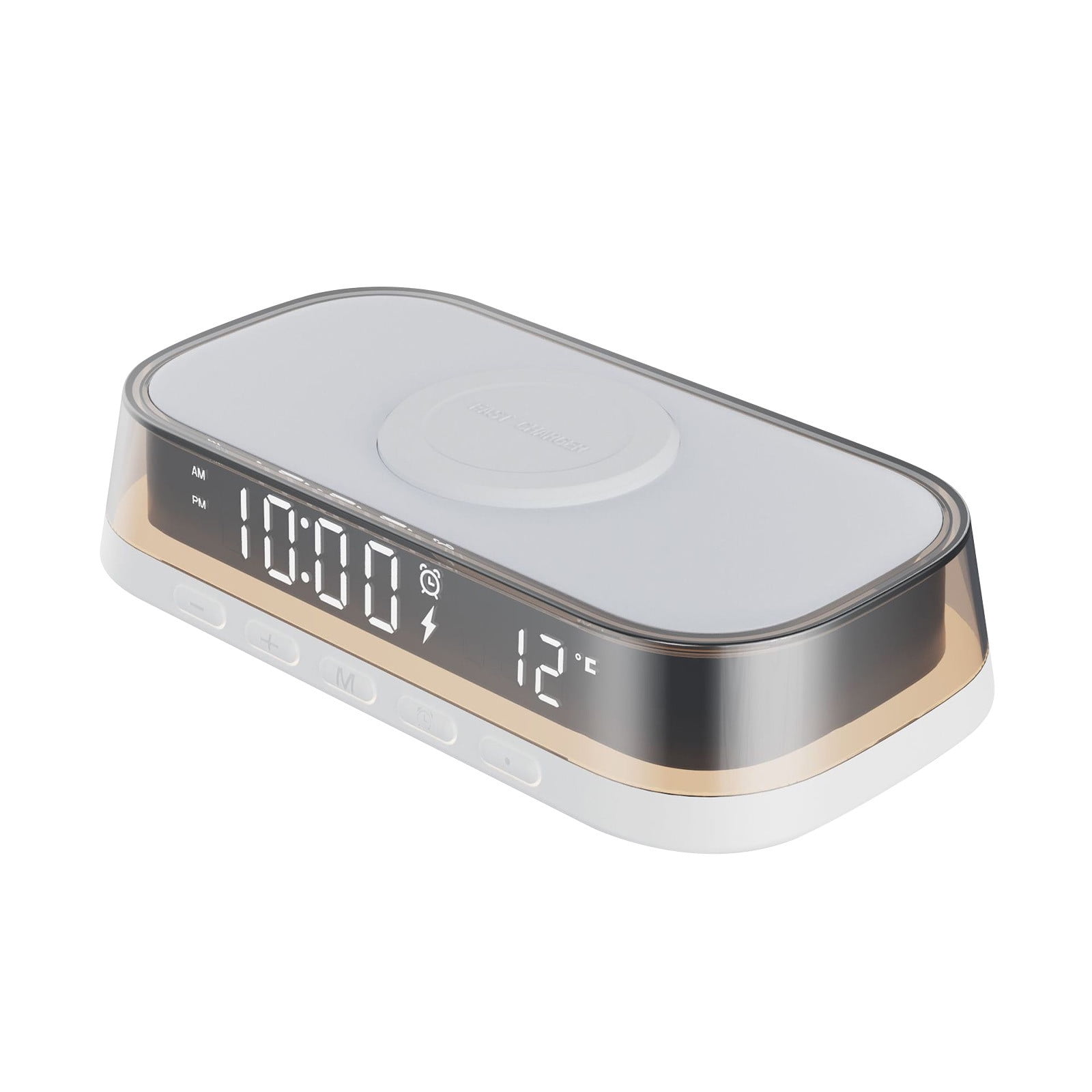 3 in 1 Alarm Clock for Bedroom, Digital Clock Wireless Charging 15W ...