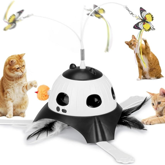 3-in-1 Automatic Cat Toys for Indoor Cats, Fluttering Butterfly, Whack ...