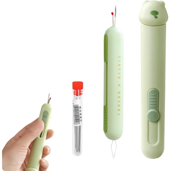 3-in-1 Automatic Needle Threader & Seam Ripper + 2-in-1 Needle Threader ...