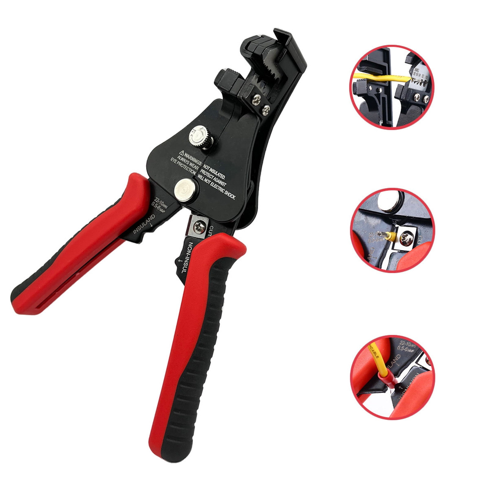 3-in-1 Automatic Self Adjusting Wire Stripper/Cutter/Crimper, AWG8-30 ...