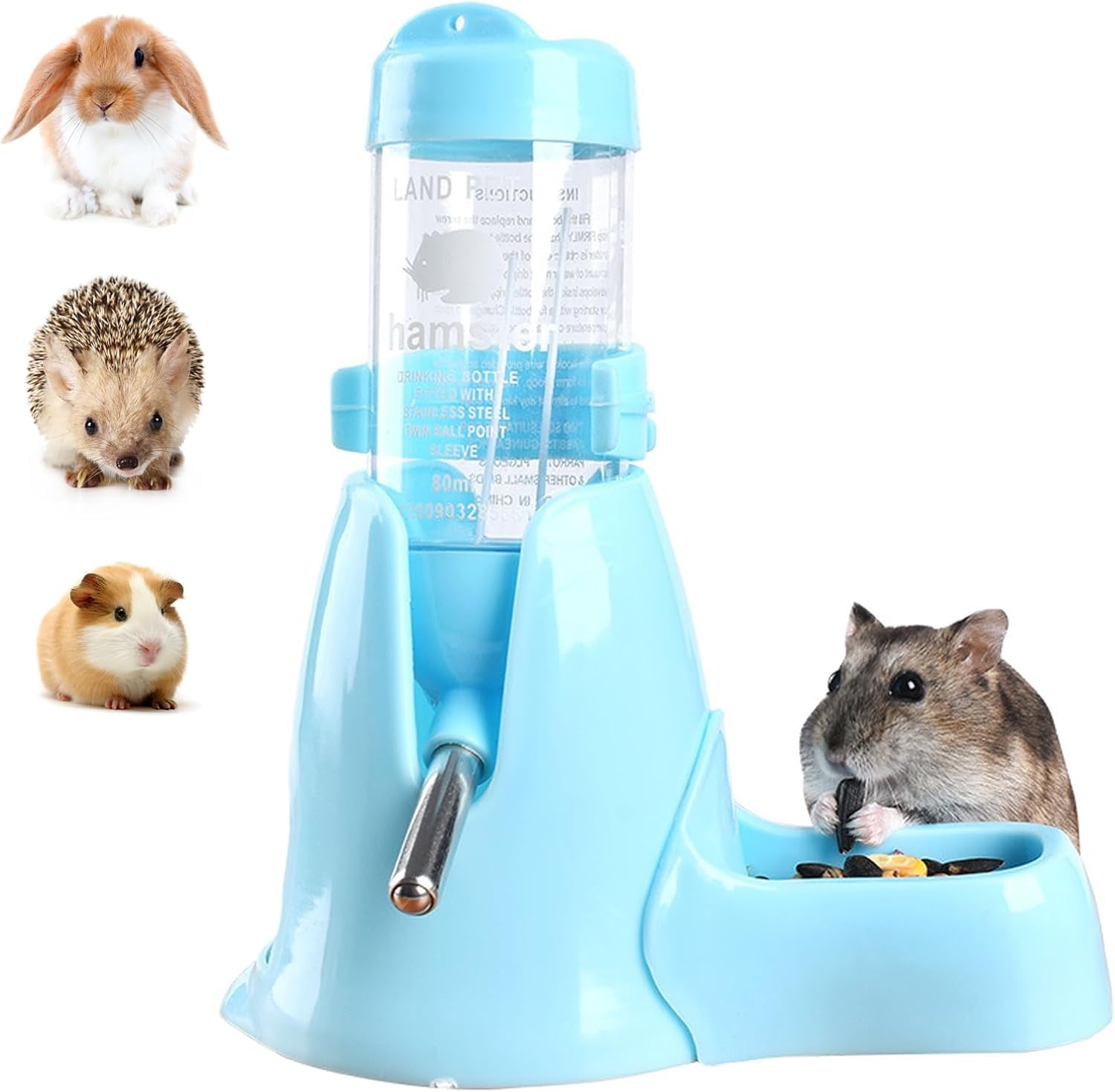 3-in-1 Automatic Water Bottle for Small Pets – 80ml No-Drip Hamster ...