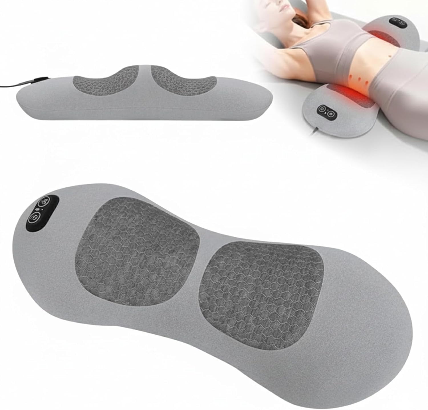 3 in 1 Back Massager Care Device with Traction, Gentle Warmth and ...