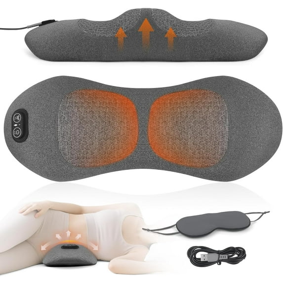 3-in-1 Back Massager with Heat & Vibration, Smooth Spine Triple Fusion ...