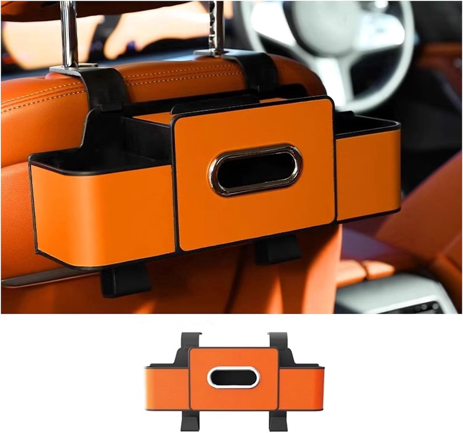 3-in-1 Back Seat Car Organizer, Car Backseat Storage Box with Cup ...