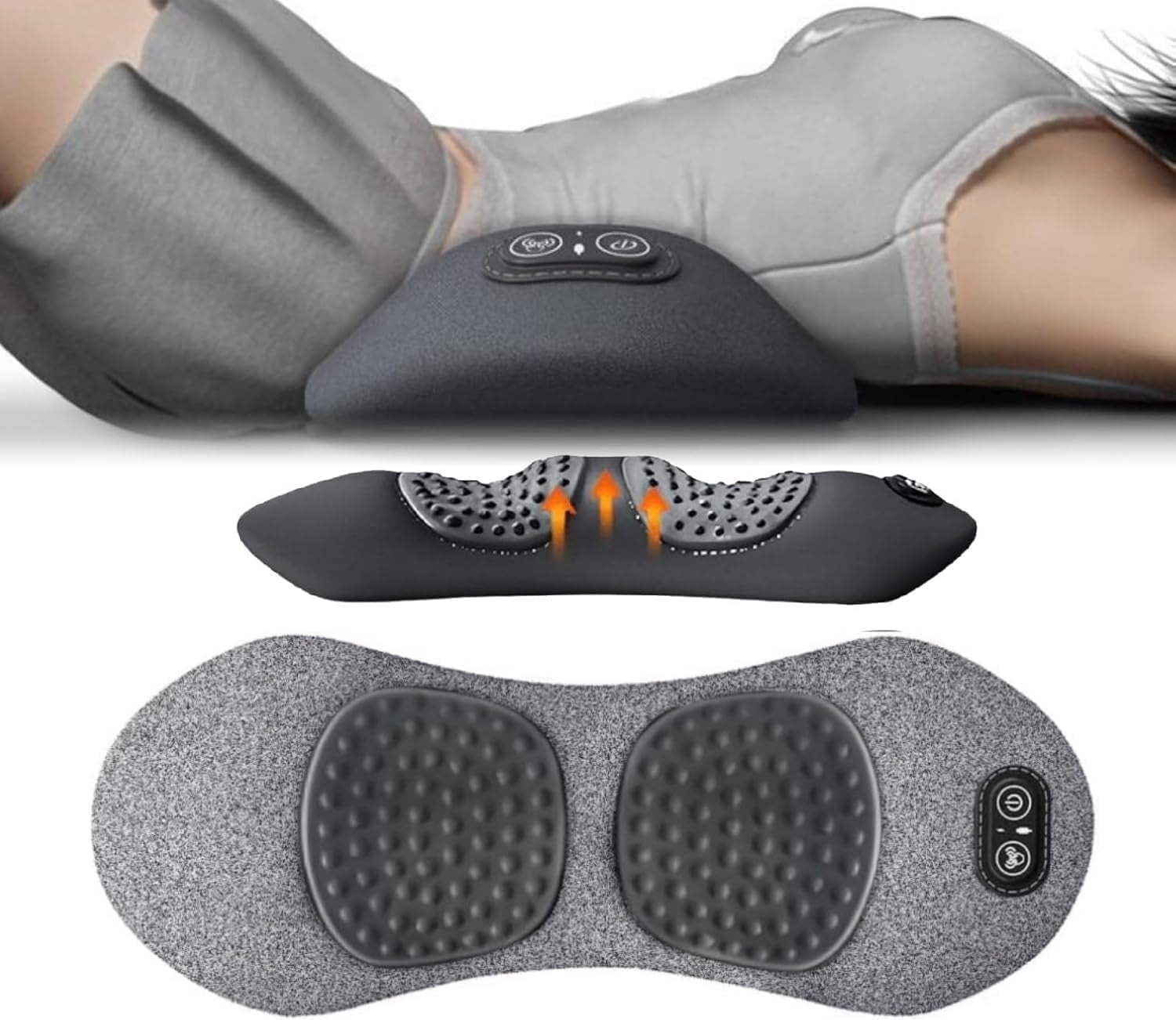 3 In 1 Back Therapytriple Fusion Back Massager With Traction Vibration