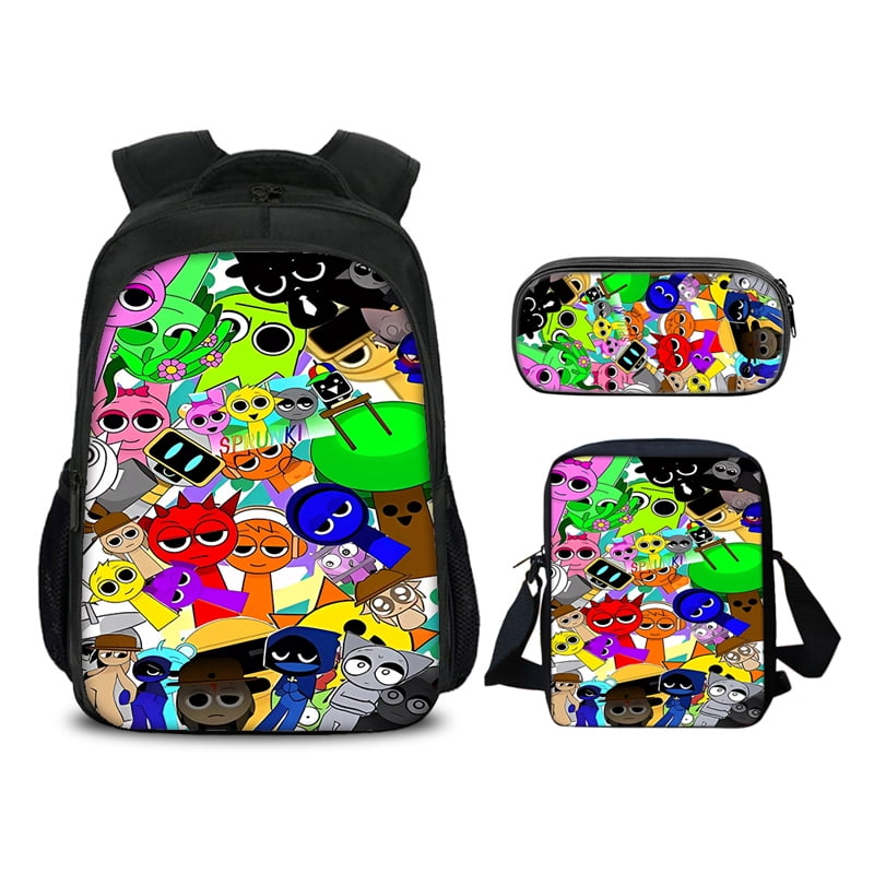3-in-1 Backpack Casual Daypack Multifunction Schoolbag, Sprunki Canvas ...