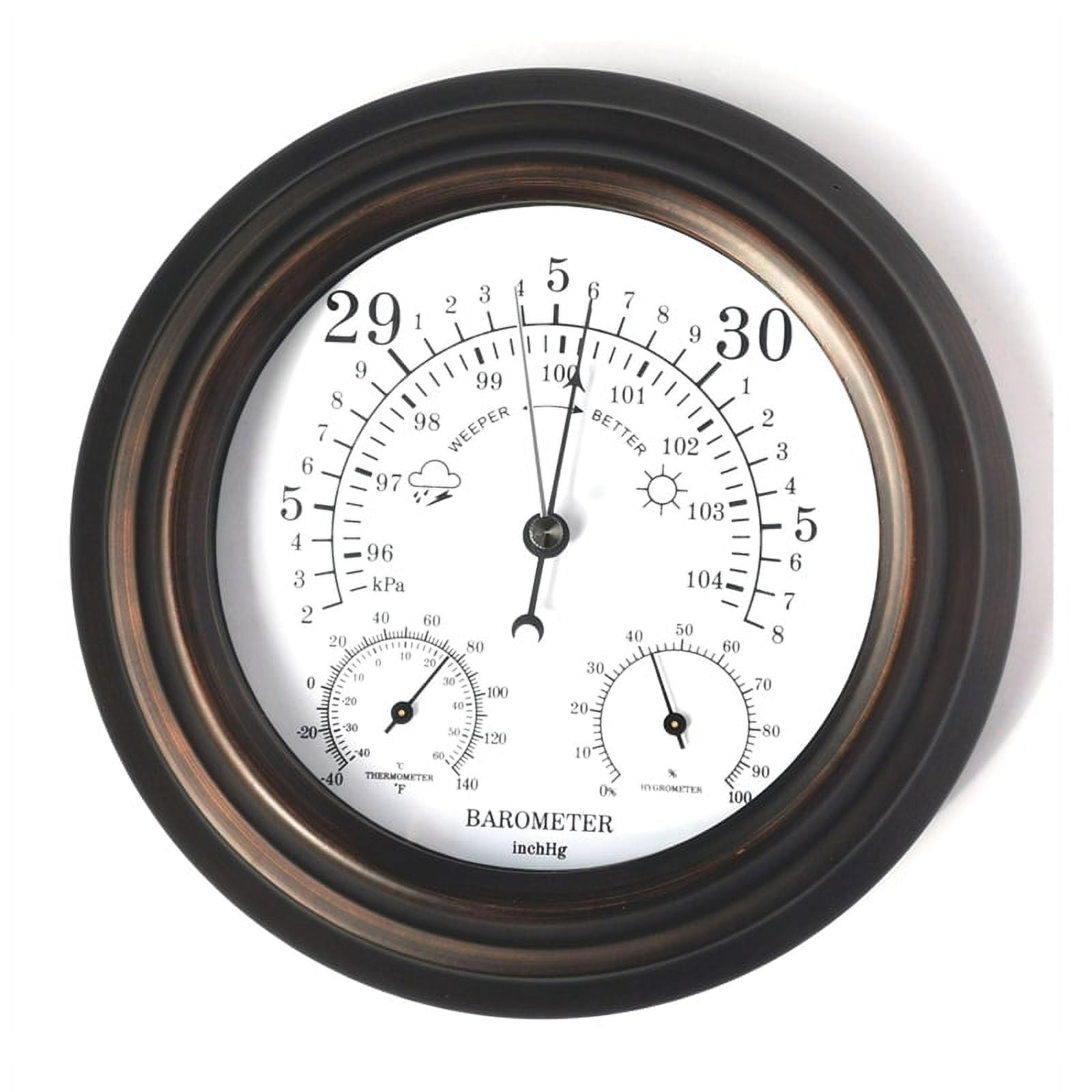 3 in 1 Barometer Thermometer Hygrometer Atmospheric Pressure Gauge ...