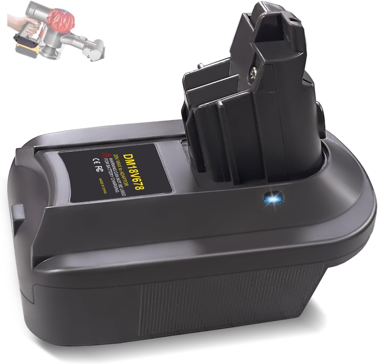 3-in-1 Battery Adapter for Dy-son V6+V7+V8 Vacuum Cleaner, Vacuum ...