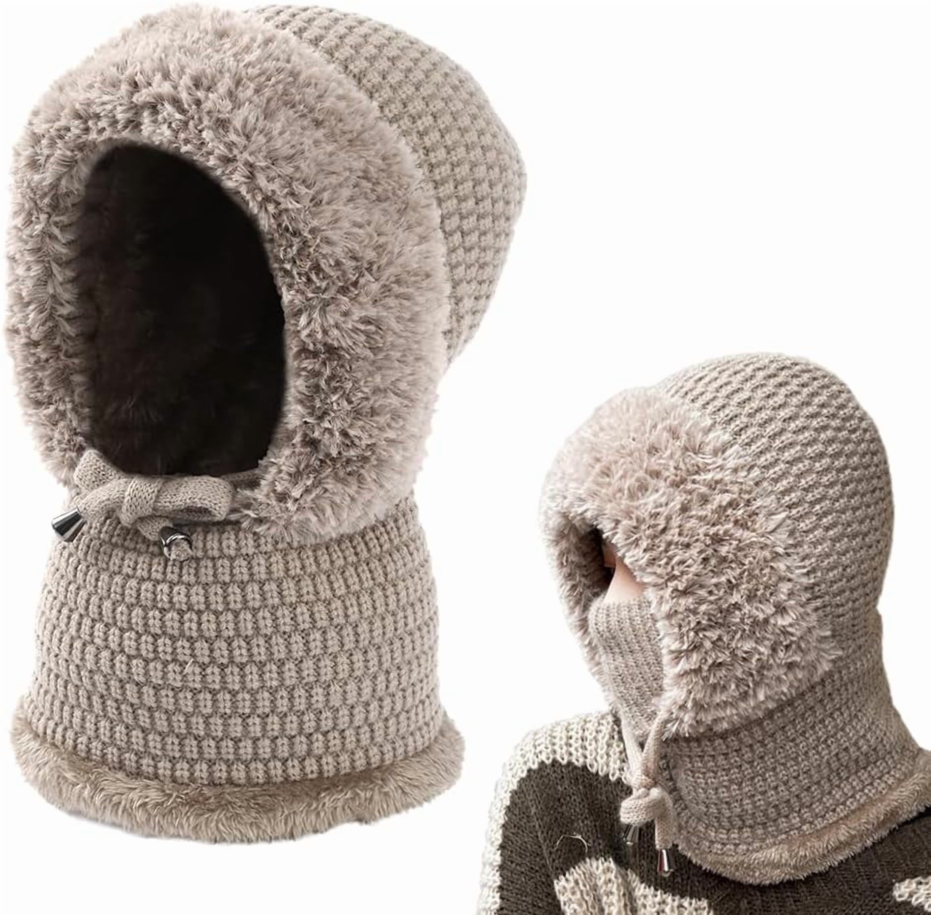 3 in 1 Beanie Hat with Scarf and Mask, 2026 Winter Balaclava Face Mask ...
