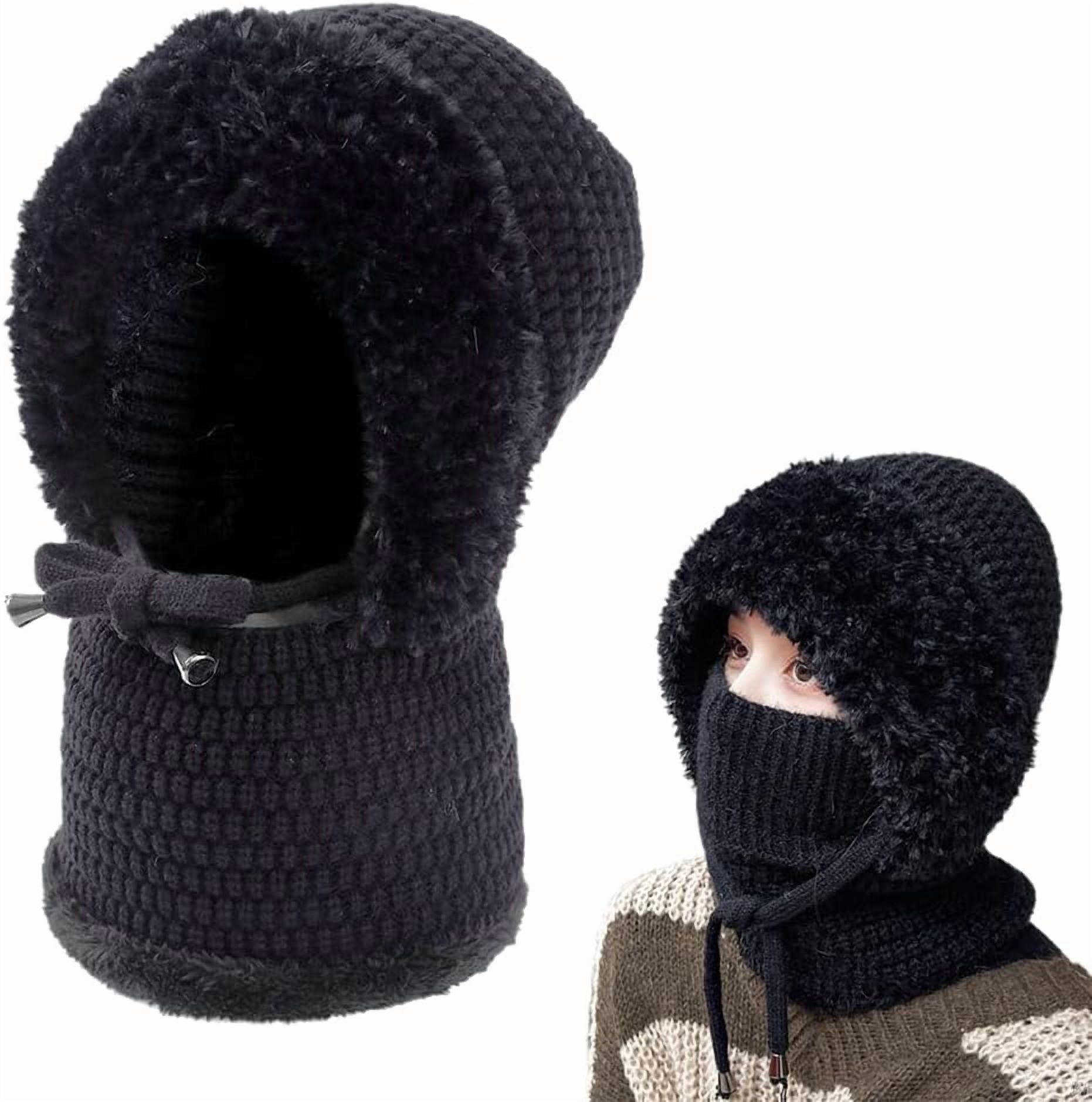 3 in 1 Beanie Hat with Scarf and Mask, 2026 Winter Balaclava Face Mask ...