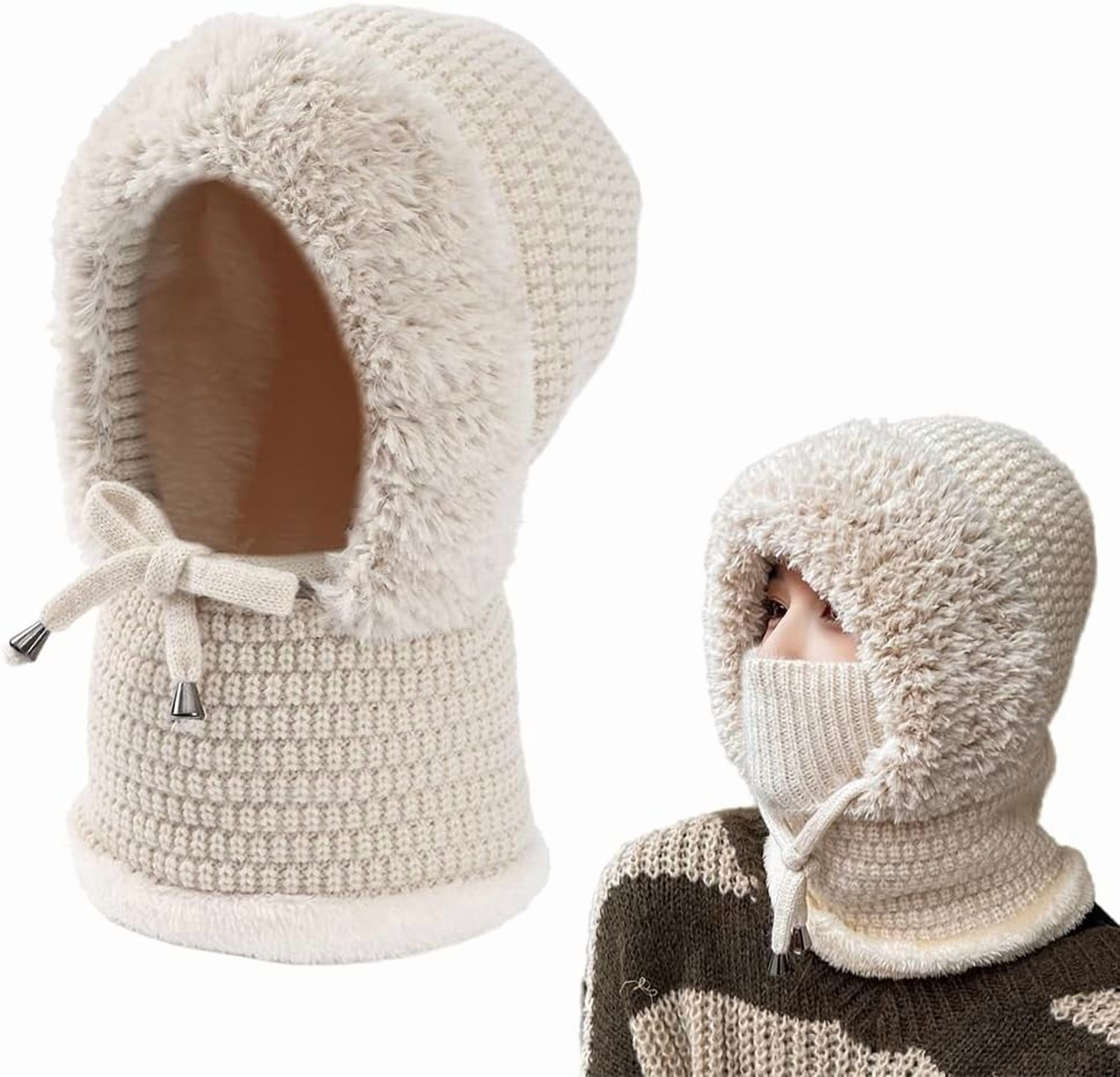 3 in 1 Beanie Hat with Scarf and Mask, 2026 Winter Balaclava Face Mask ...