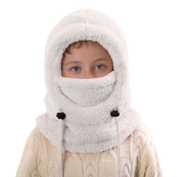 3 in 1 Beanie Hat with Scarf and Mask Unisex Kid Winter Warm Fleece ...