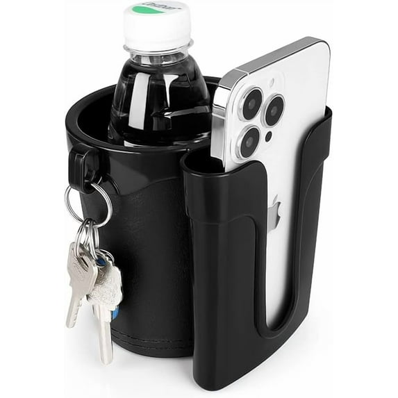 3-in-1 Bike Cup Holder with Cell Phone Keys Holder, Bike Water Bottle Holders, Universal Bar ...