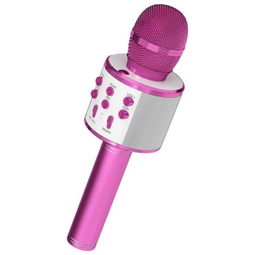 BONAOK Karaoke Microphone for Kids, Portable Wireless Bluetooth ...