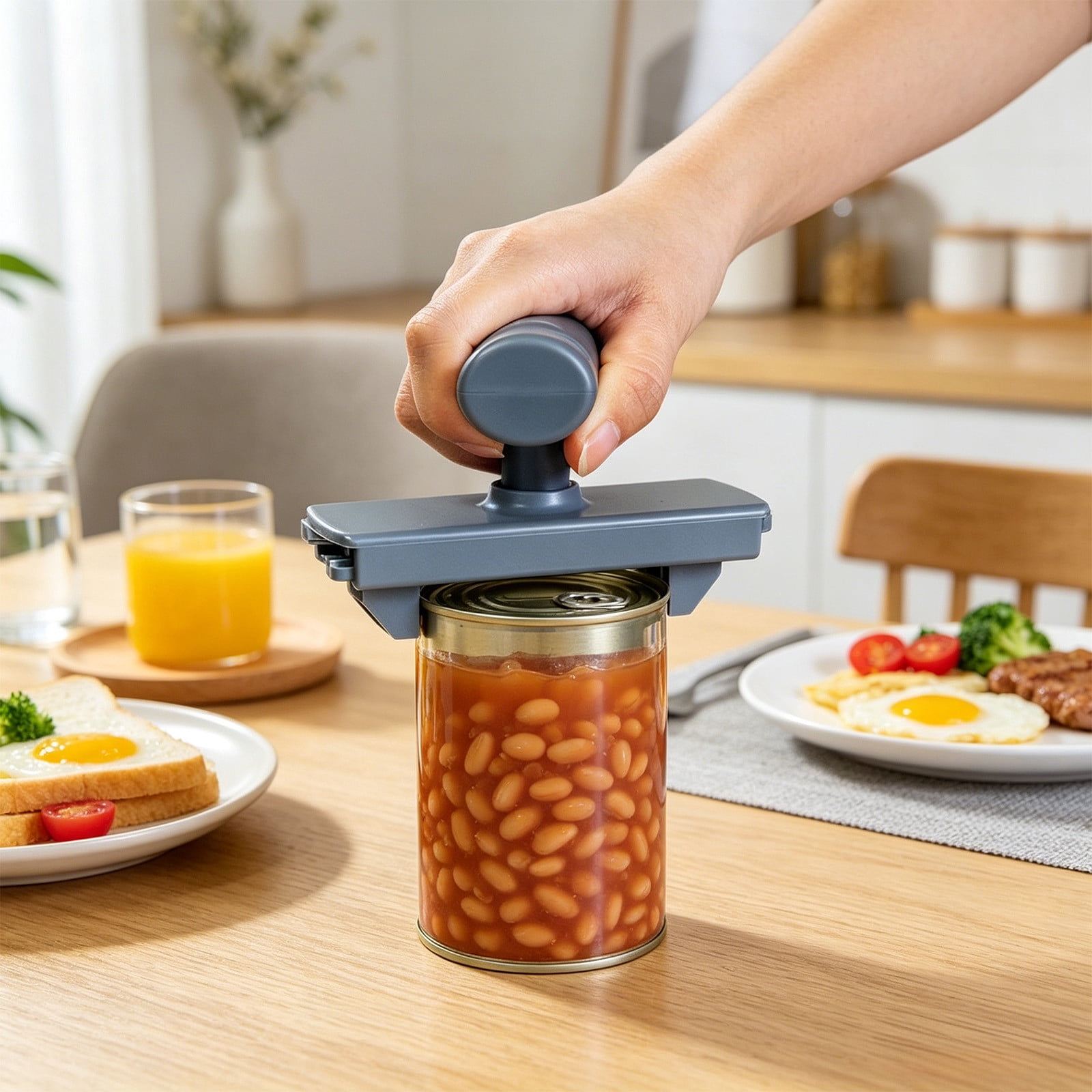 3 in 1 Bottle and Jar Opener with Ergonomic Handle, Plastic Can Lid ...