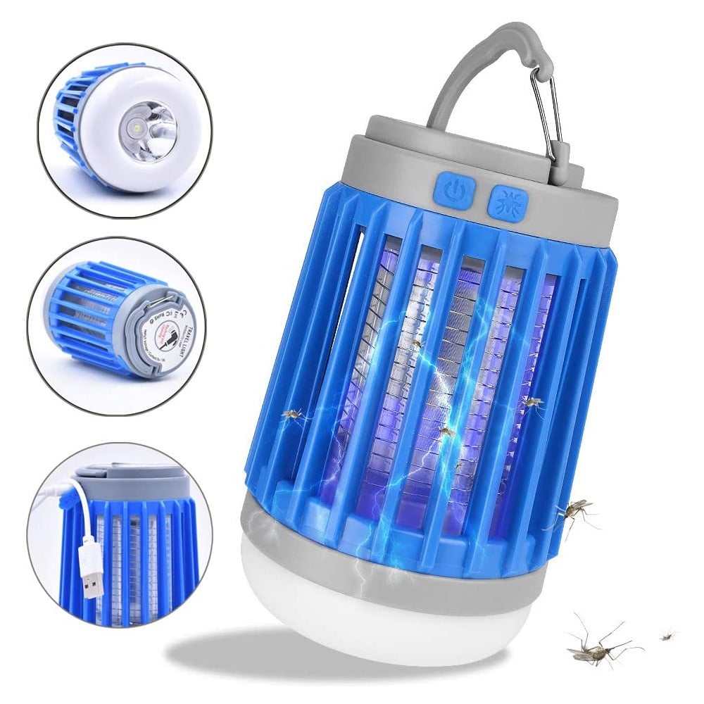 3-in-1 Bug Zapper Mosquito Killer Lamp,Solar Operated and Battery ...
