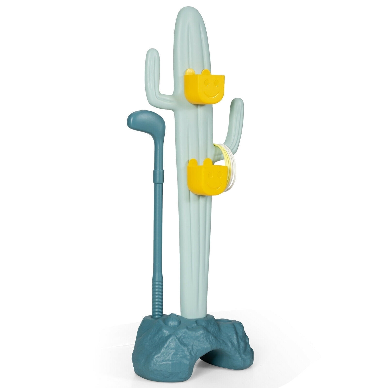 GLINTEX 3-in-1 Cactus Toy Stand Sports Activity Center with Golf and ...