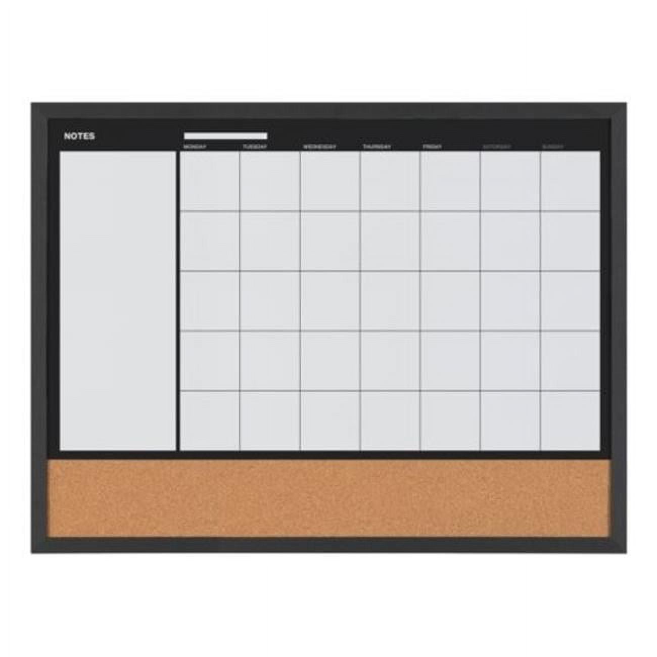 3-in-1 Calendar Planner Board with Black Frame, 18 x 24 in. - Walmart.com