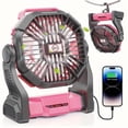 3-in-1 Camping Fan with Charging, LED Light & Fan Function ...