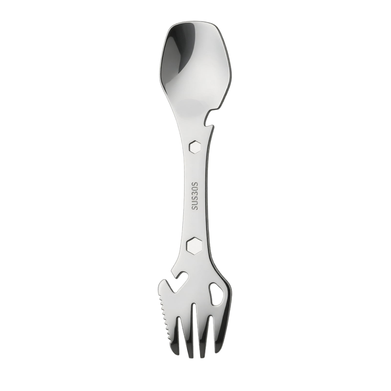 3-in-1 Camping Spork, Dual-Ended Multi-Tool Spoon and Fork Combo with ...