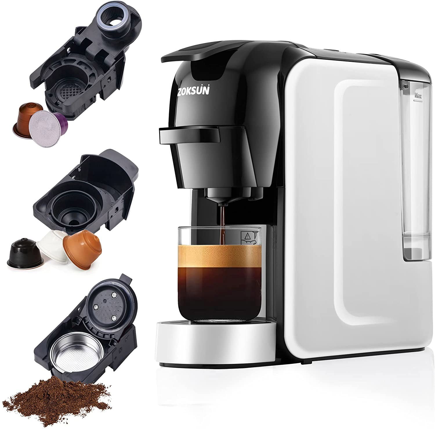 3 in 1 Capsule Espresso Machine, 19 Bar Coffee Machine for Nespresso ...