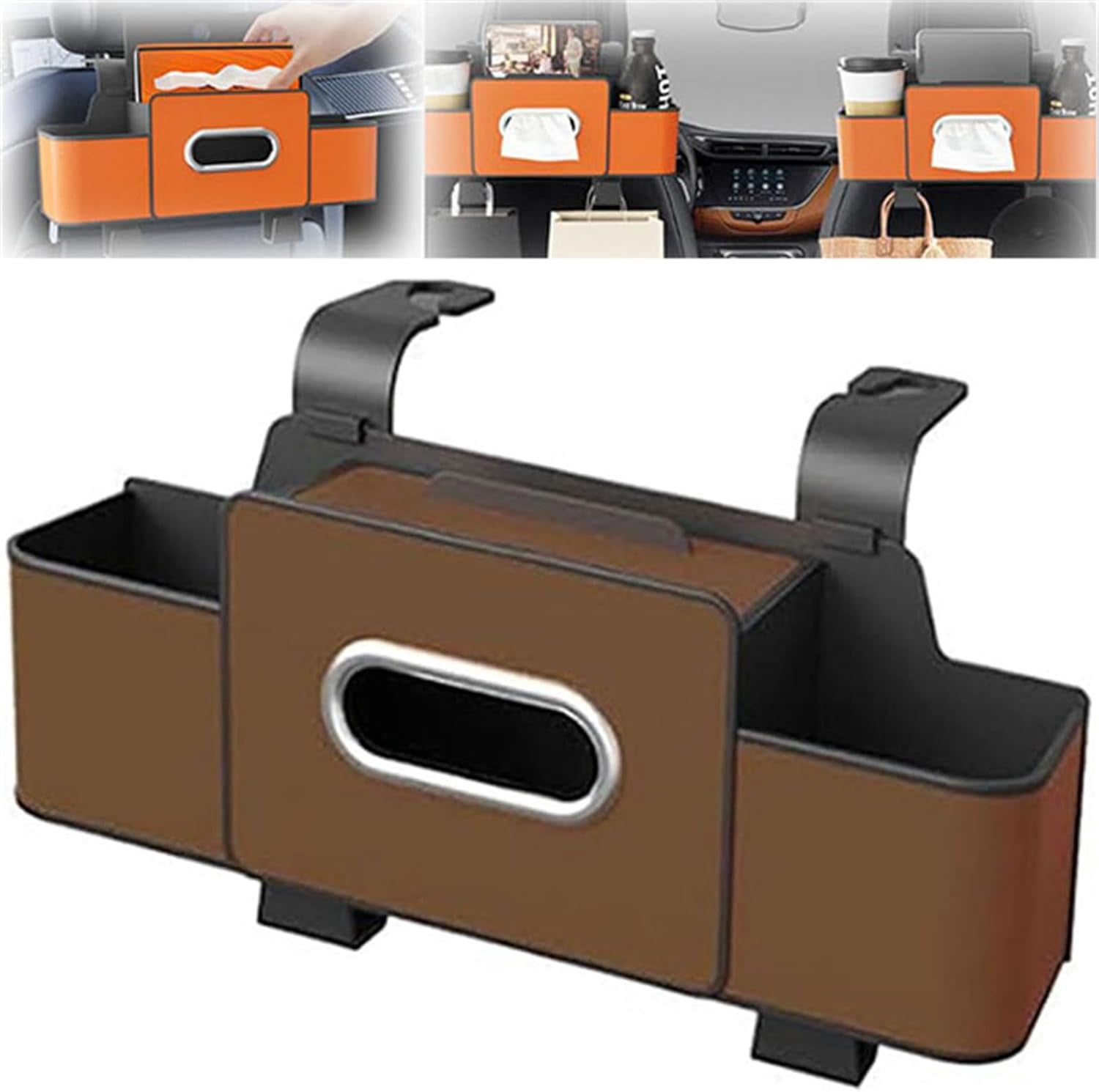 3-in-1 Car Backseat Organizer, Car Seat Back Storage Box ...