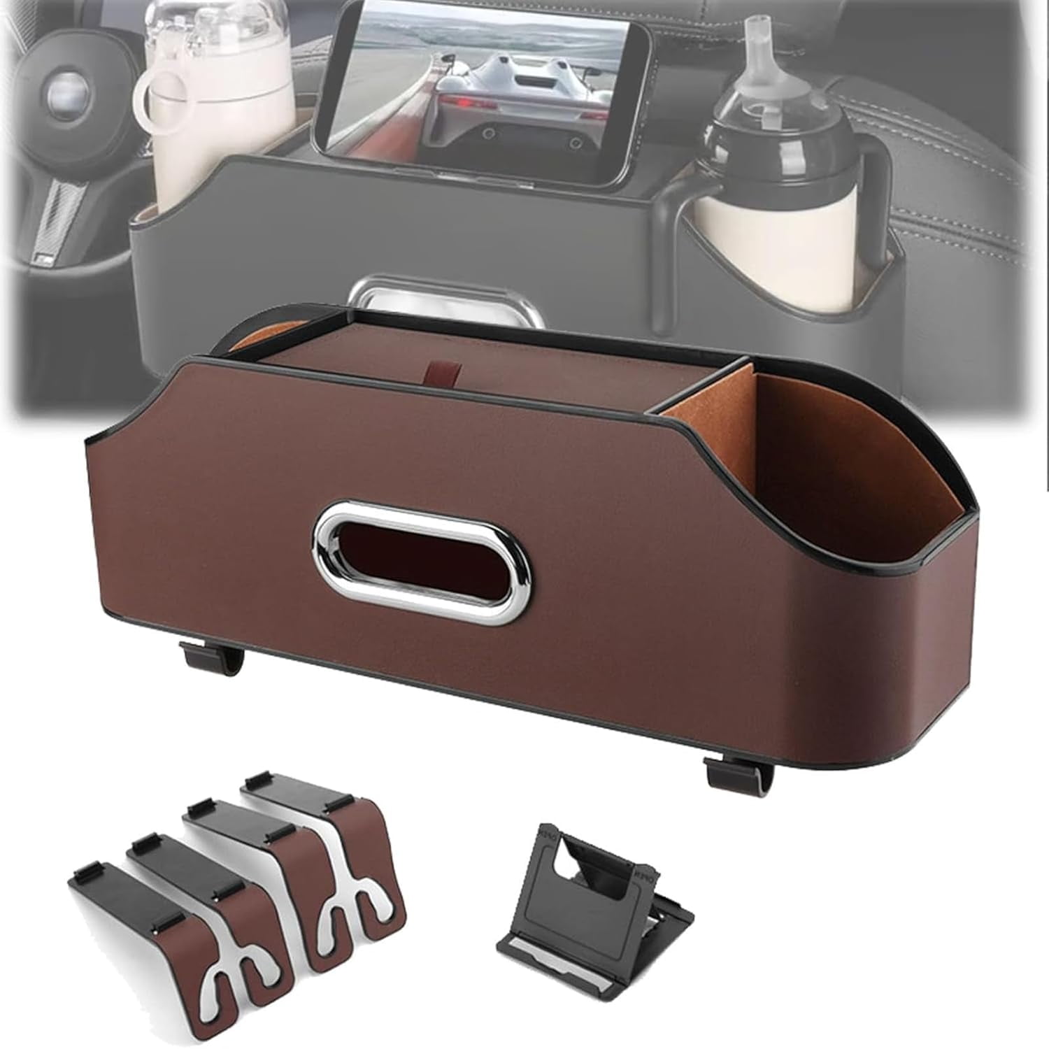 3-in-1 Car Backseat Organizer, Multifunctional Car Seat Back Storage ...