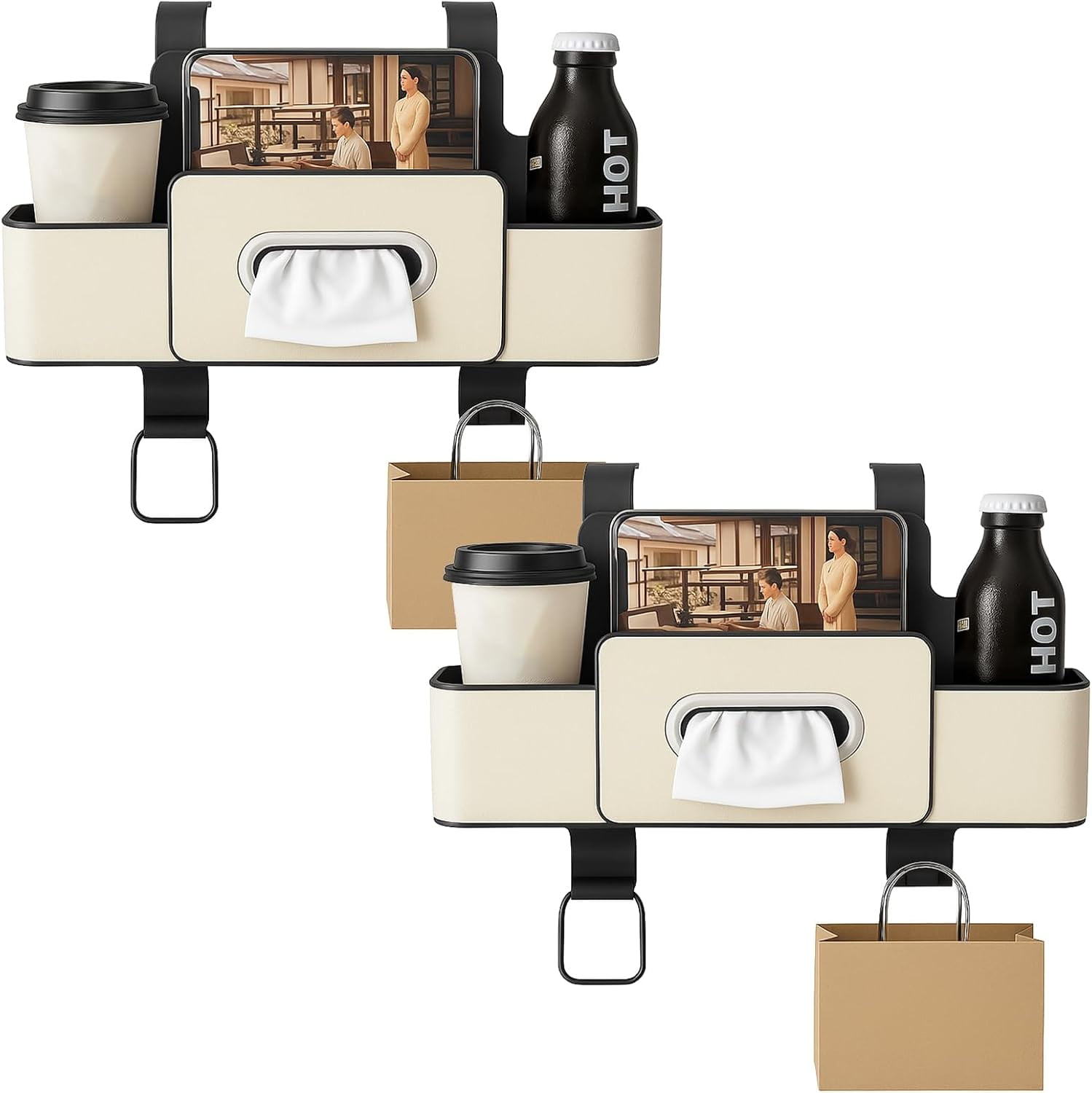 3-in-1 Car Backseat Organizer – Poemood Multifunctional Car Seat Back ...