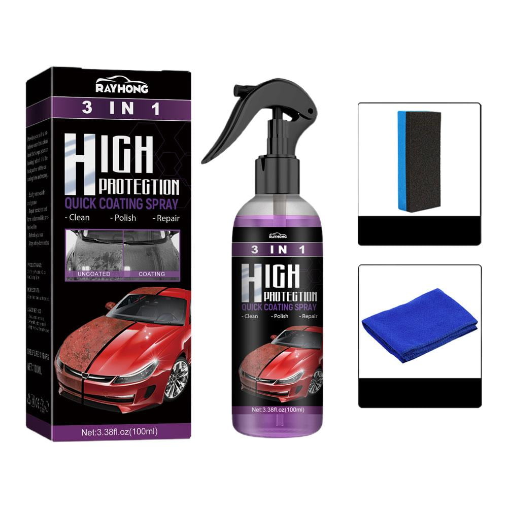 3 in 1 Car High Protection Quick Coat Ceramic Coating Spray Hydrophobic 100ML I5W6 - Walmart.com