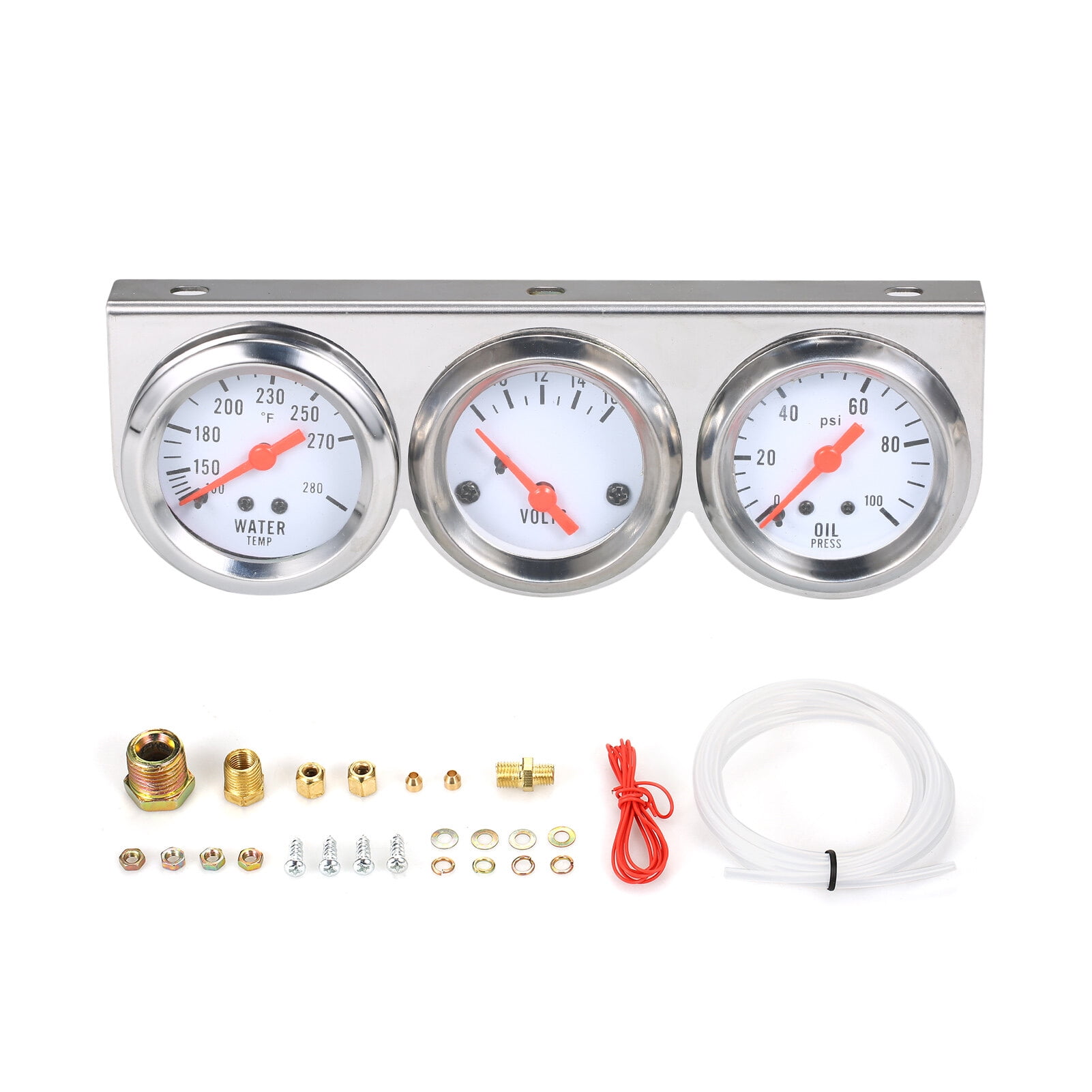 3 in 1 Car Meter Oil Pressure Fahrenheit Water Temperature Gauge ...
