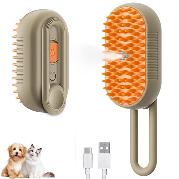 3-in-1 Cat & Dog Steam Brush – Ultimate Grooming Comb for Shedding ...