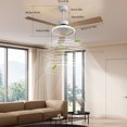 3 in 1 Ceiling Fans Light With Remote Control Light Chandelier LED 52 ...