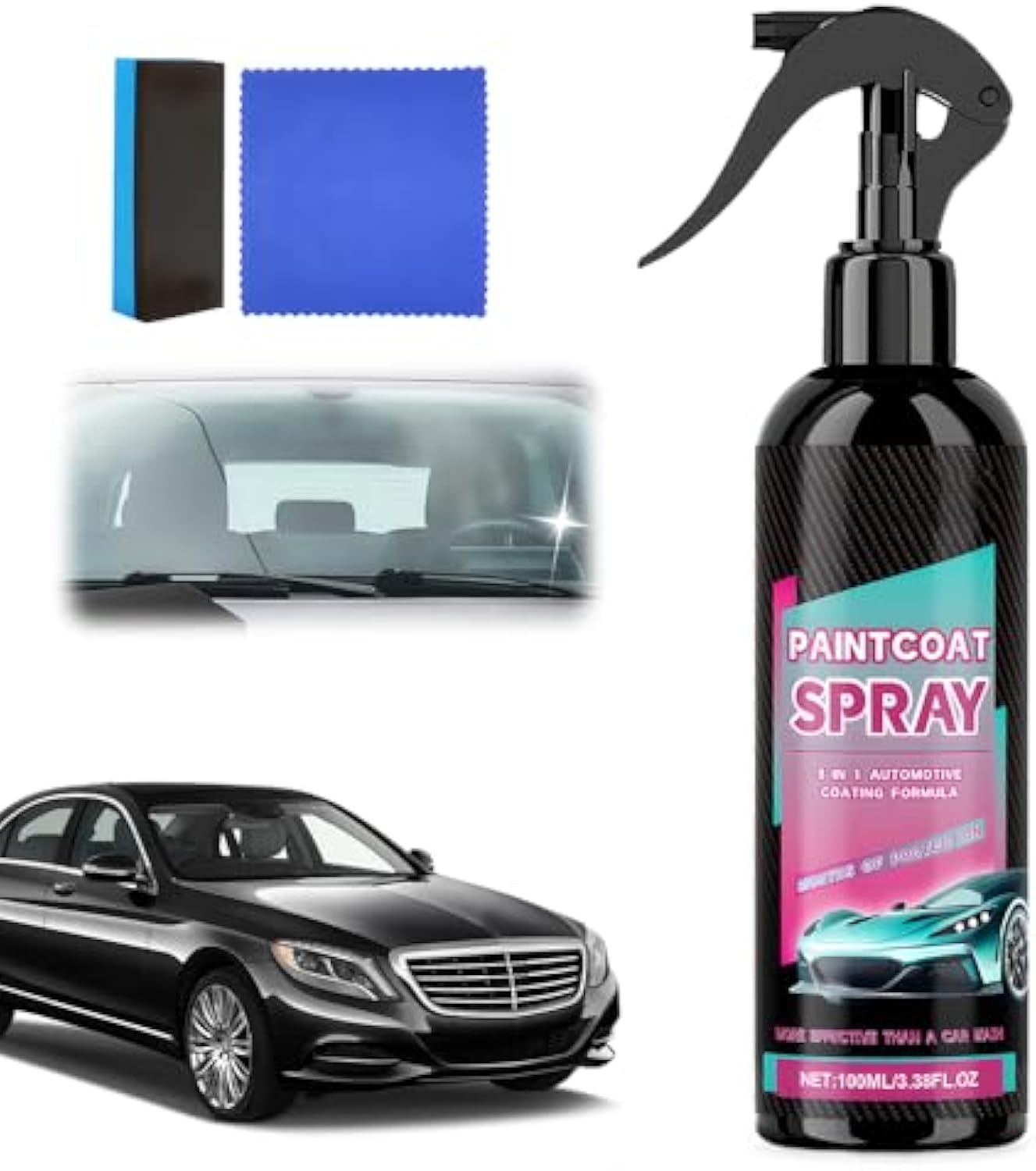 3 in 1 Ceramic Car Coating Spray, 2025 Upgrade Multi-Functional Coating ...