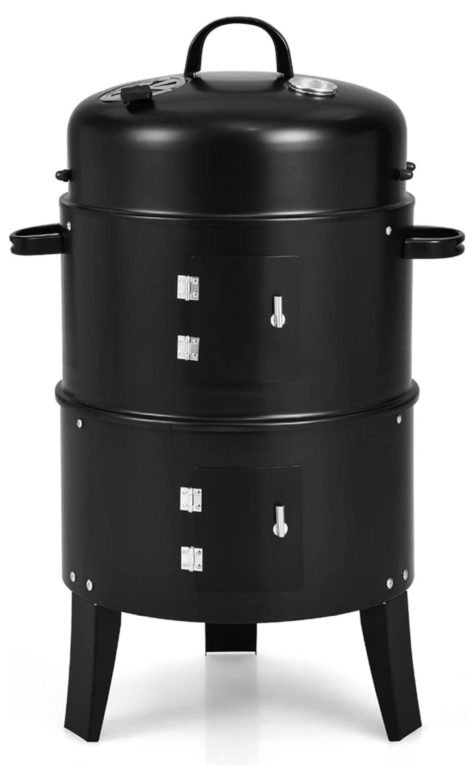 3-in-1 Charcoal Smoker Grill, Outdoor Vertical Charcoal Smoker with ...