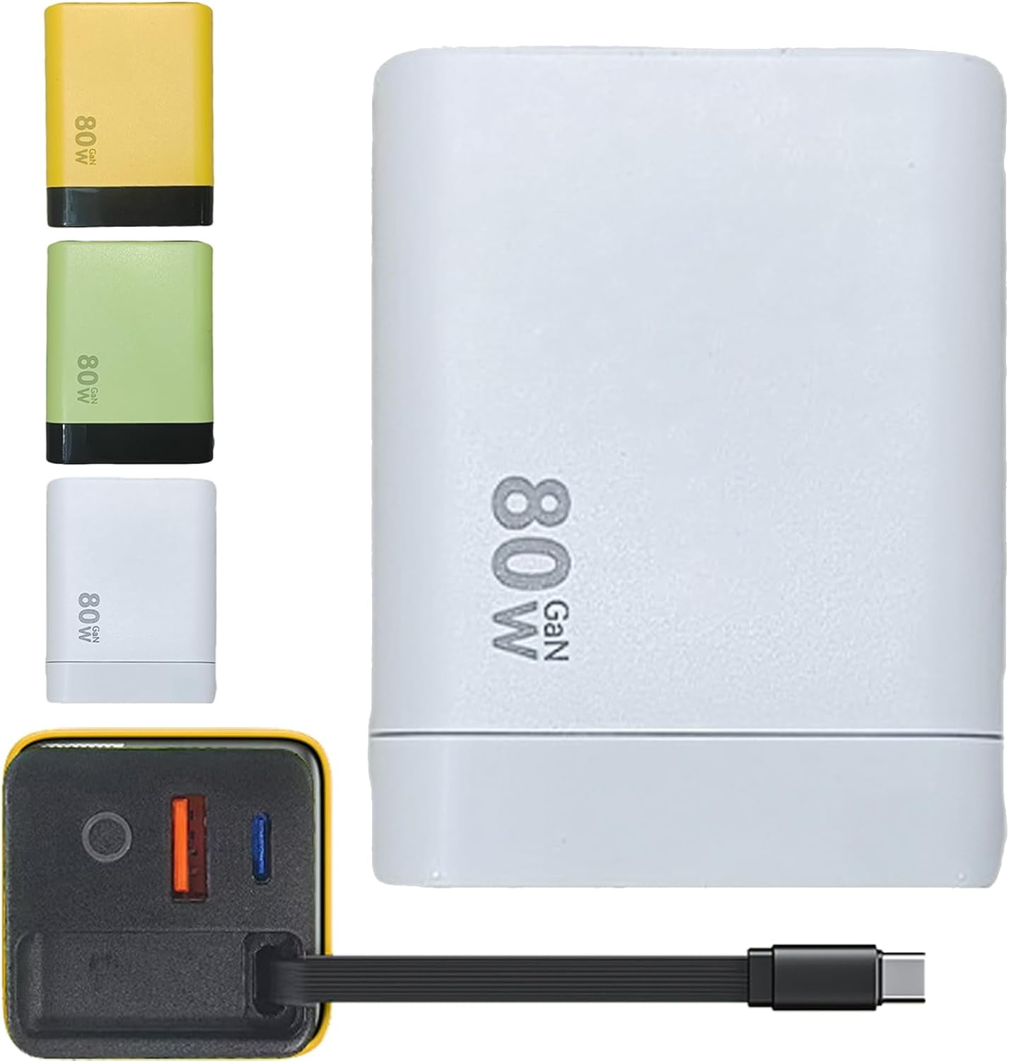 3 in 1 Charger, Retractable 80w Max, Scalable 80w Max Fast Charger ...