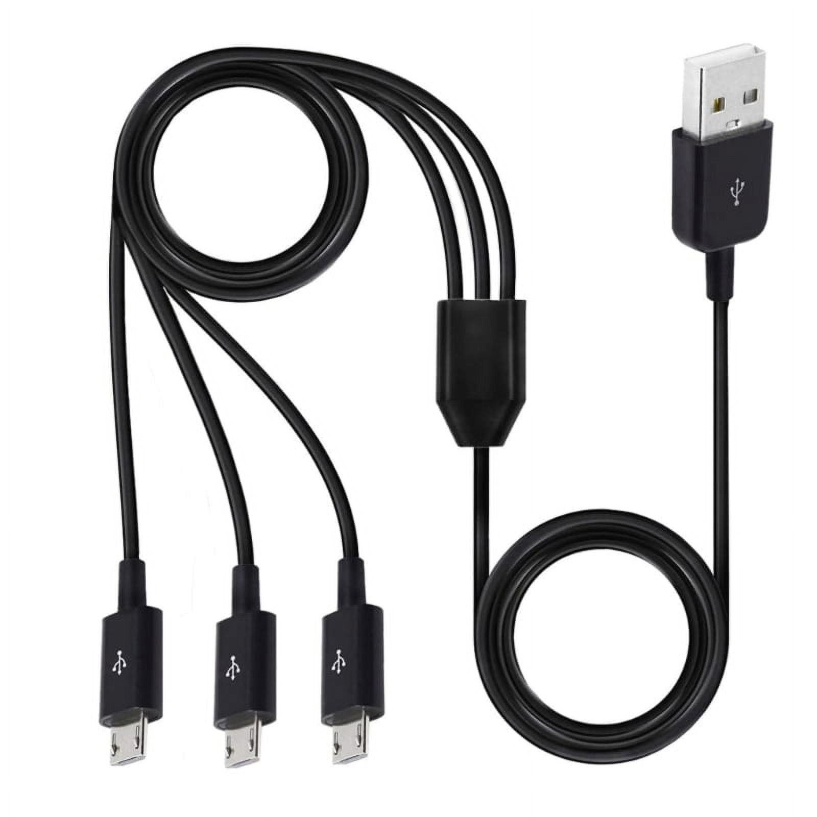 3 in 1 Charging Cable 1m Multiple Charge Cord USB to Micro USB Splitter ...