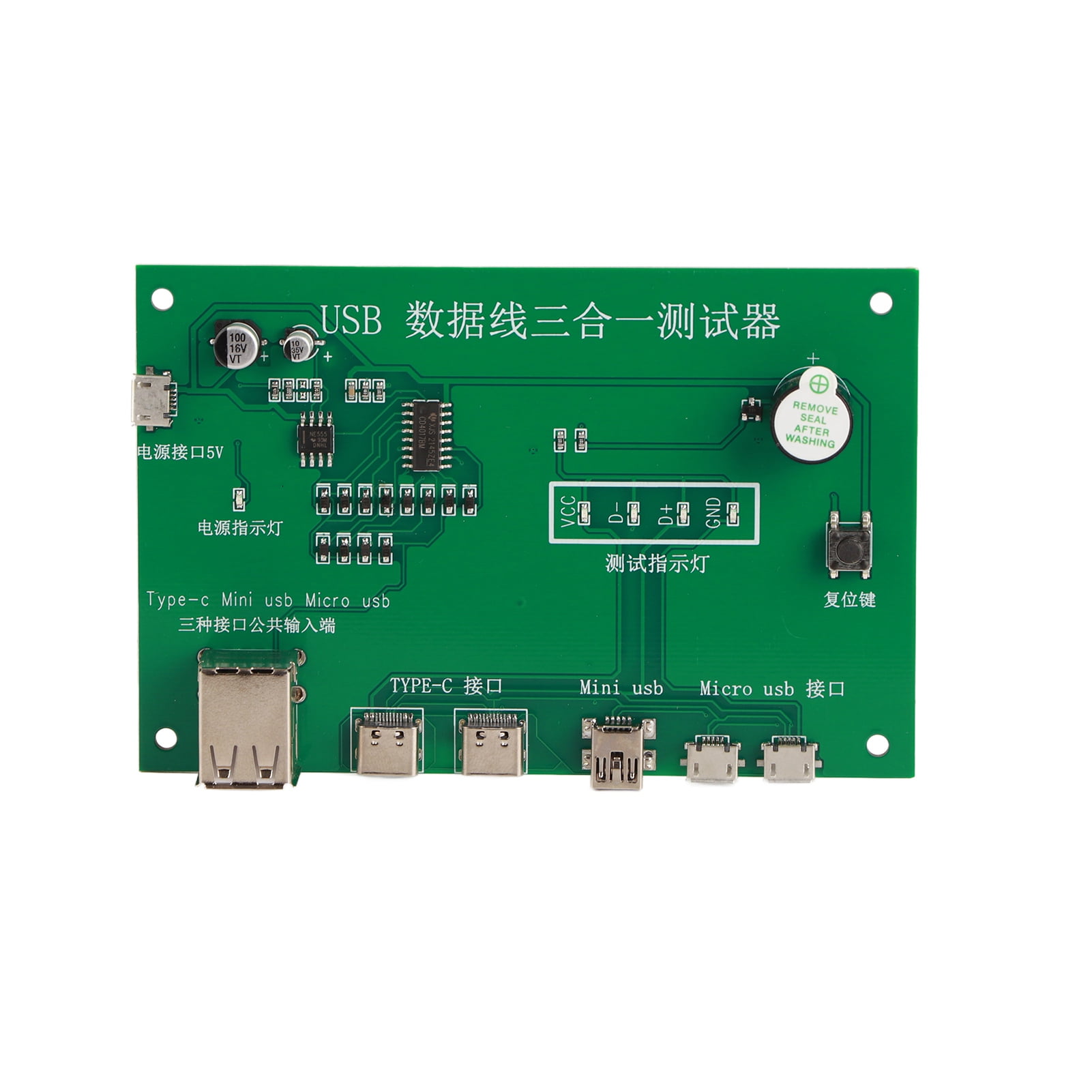 3 in 1 Charging Cable Test Card USB Cable Triad Tester with Type C ...